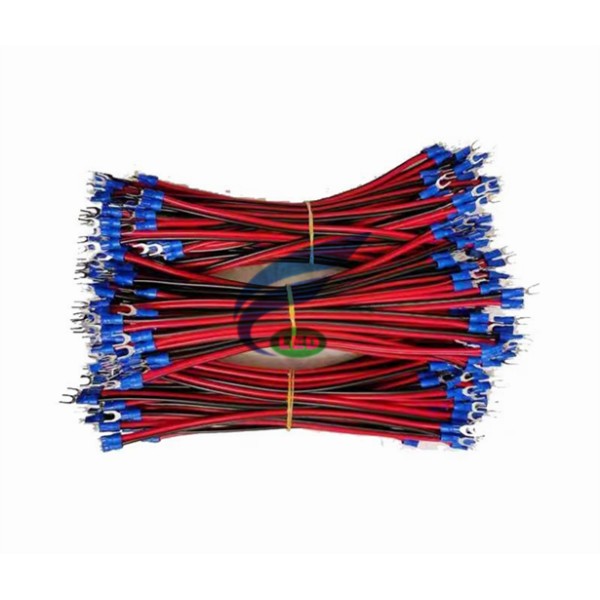 100 pcs 50cm 5V DC power cable red and black power cable with U shape ...